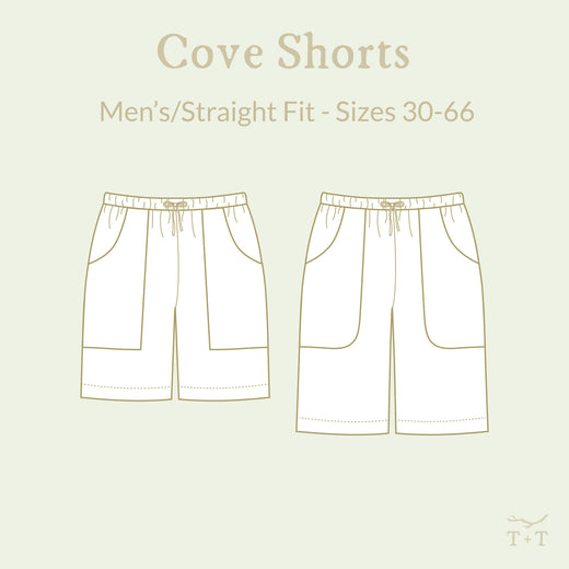 Cove Shorts Sewing Pattern - Men's/Straight Fit – Twig + Tale