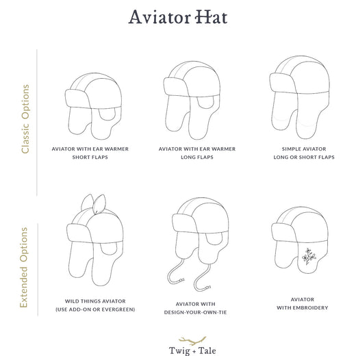 Aviator Hat Sewing Pattern - Baby, Child + Adult – Twig + Tale