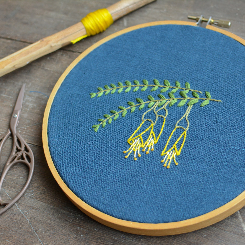 Kōwhai Embroidery Pattern – Twig + Tale