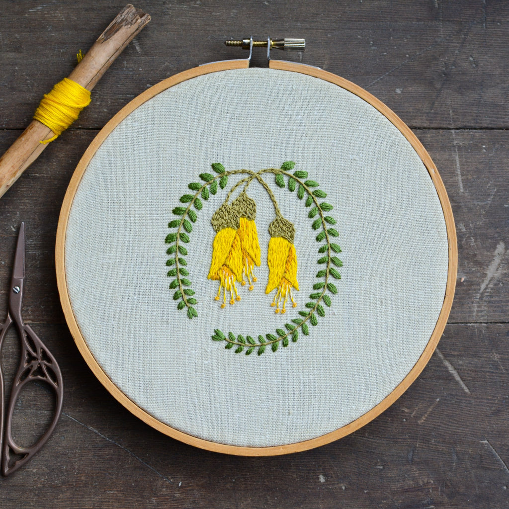 Kōwhai Embroidery Pattern – Twig + Tale