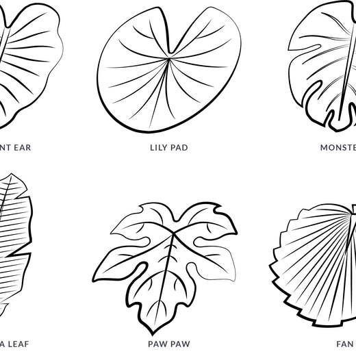 Tropical Leaf Sewing Patterns BUNDLE ~ 6 leaf shapes in ALL sizes ...